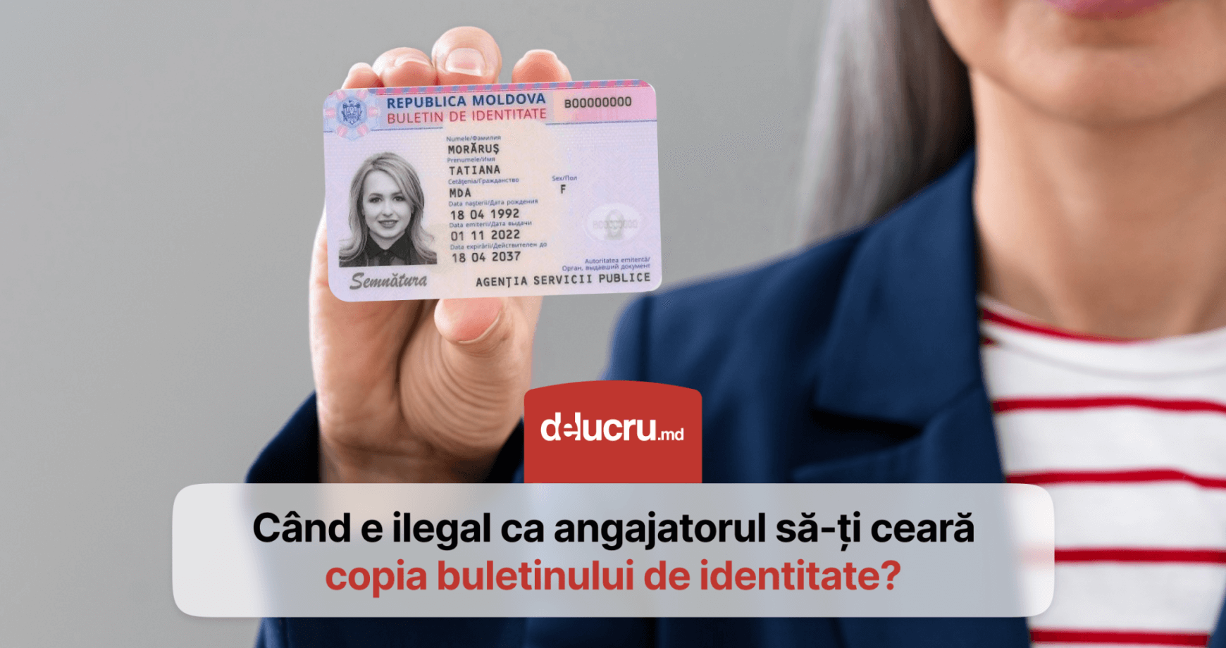 E legal ca angajatorul să ceară copia buletinului de identitate la ...